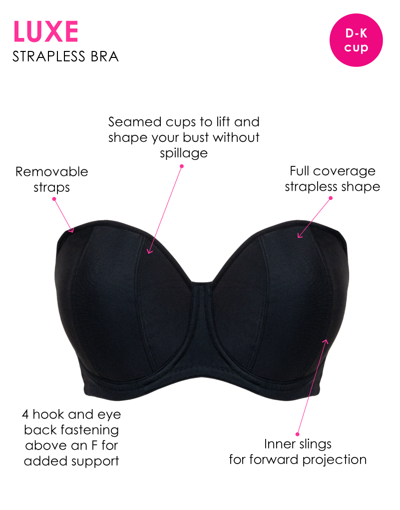 Curvy Kate Luxe Strapless Multiway Bra Jet Black – Brastop US